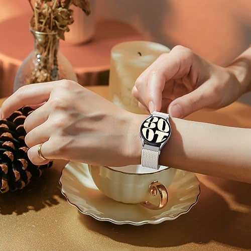 MYAPULUA 20mm Braided Stainless Steel Band for Samsung Galaxy Watch 6/5/4/3/2/1