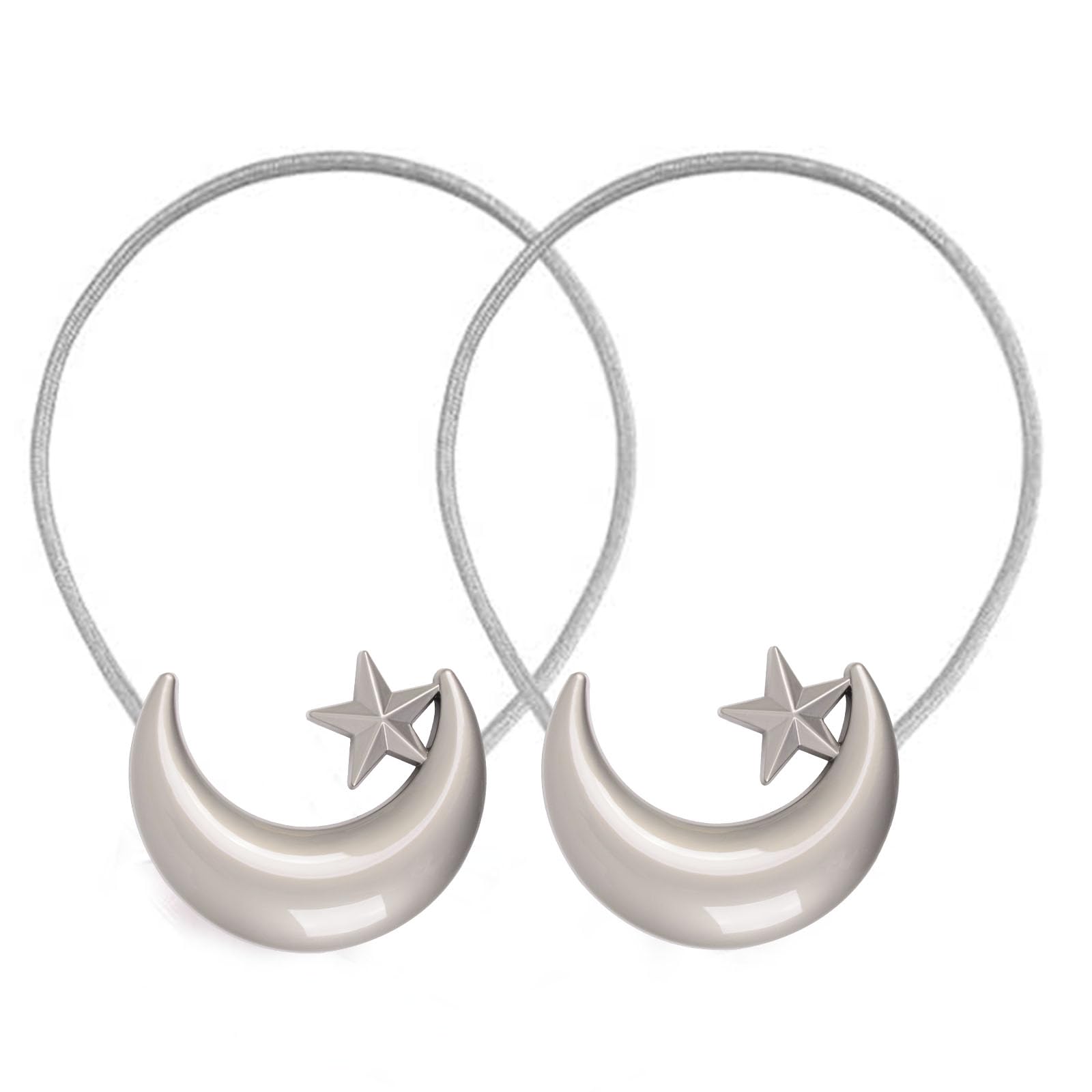 Curtain Tiebacks, 2 Pack Magnetic Curtain Tiebacks Star Moon Curtain tie Back Curtain holdbacks Magnetic Curtain Clips Curtain tie Backs Curtain Clips Holder for Window Draperies Hold Curtains Drape