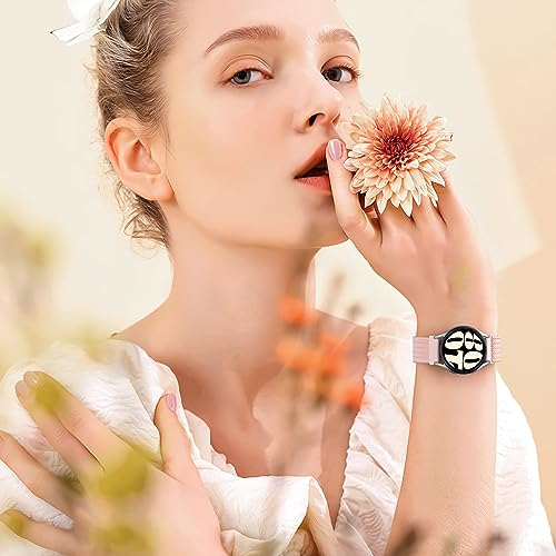 MYAPULUA 20mm Braided Stainless Steel Band for Samsung Galaxy Watch 6/5/4/3/2/1