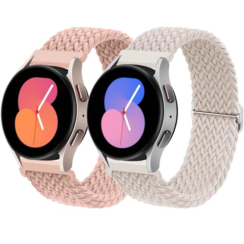 MYAPULUA 20mm Braided Stainless Steel Band for Samsung Galaxy Watch 6/5/4/3/2/1