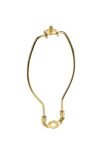 Aspen Creative 20002-1 8 1/2" Lamp Harp with Saddle in Polished Brass Finish