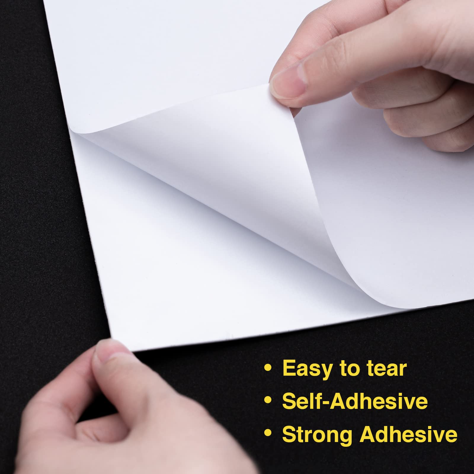 MEARCOOH Self Adhesive Foam Sheets, White 9x12 Inch 2mm Sticky Eva Foam Paper for Crafts Cardmaking Photo Frames Classroom Scrapbooking Christmas Crafts (White 10 Sheets)