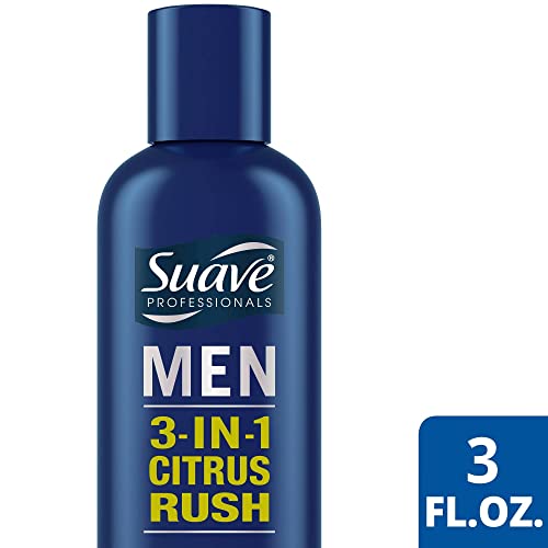Suave Men 3-in-1 Shampoo Conditioner Body Wash Citrus Rush 3 oz