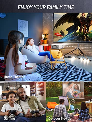 CLOKOWE Mini WiFi Projector for iPhone, HD Movie Projector with Synchronize Smartphone Screen, Native 1080P Portable Projector Include 100" Screen, Compatible with iOS/Android/TV Stick, and HDMI/USB