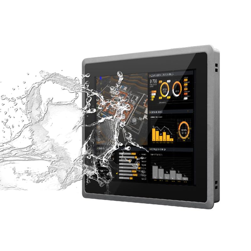SunKol 15 inch Industrial Embedded Panel PC, 10 Point Capacitive Industrial Touch Screen Panel Computer, 2xUSB3.0,HDMI,2xRS232,2xLAN (J6412, 4GB RAM 64GB SSD)