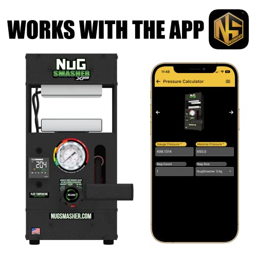 NS XP Hydraulic Heat Press, Pressure Gauge, Calculator Tool, 6" x 4" 12 Ton Plates -Made in The USA- NS Backed for Life with 7 Day a Week Customer Service Support