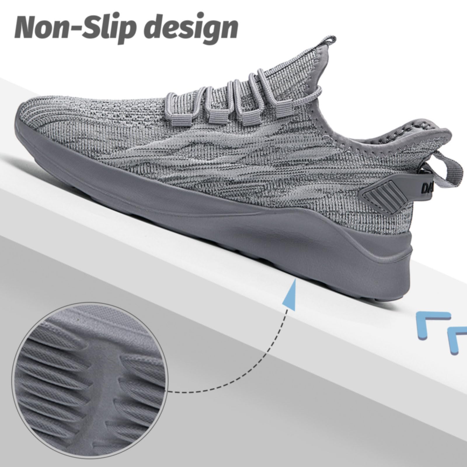 ZMBCYG Womens Running Shoes Tennis Shoes Lightweight Breathable Non Slip Walking Sneakers Grey Womens Size 8