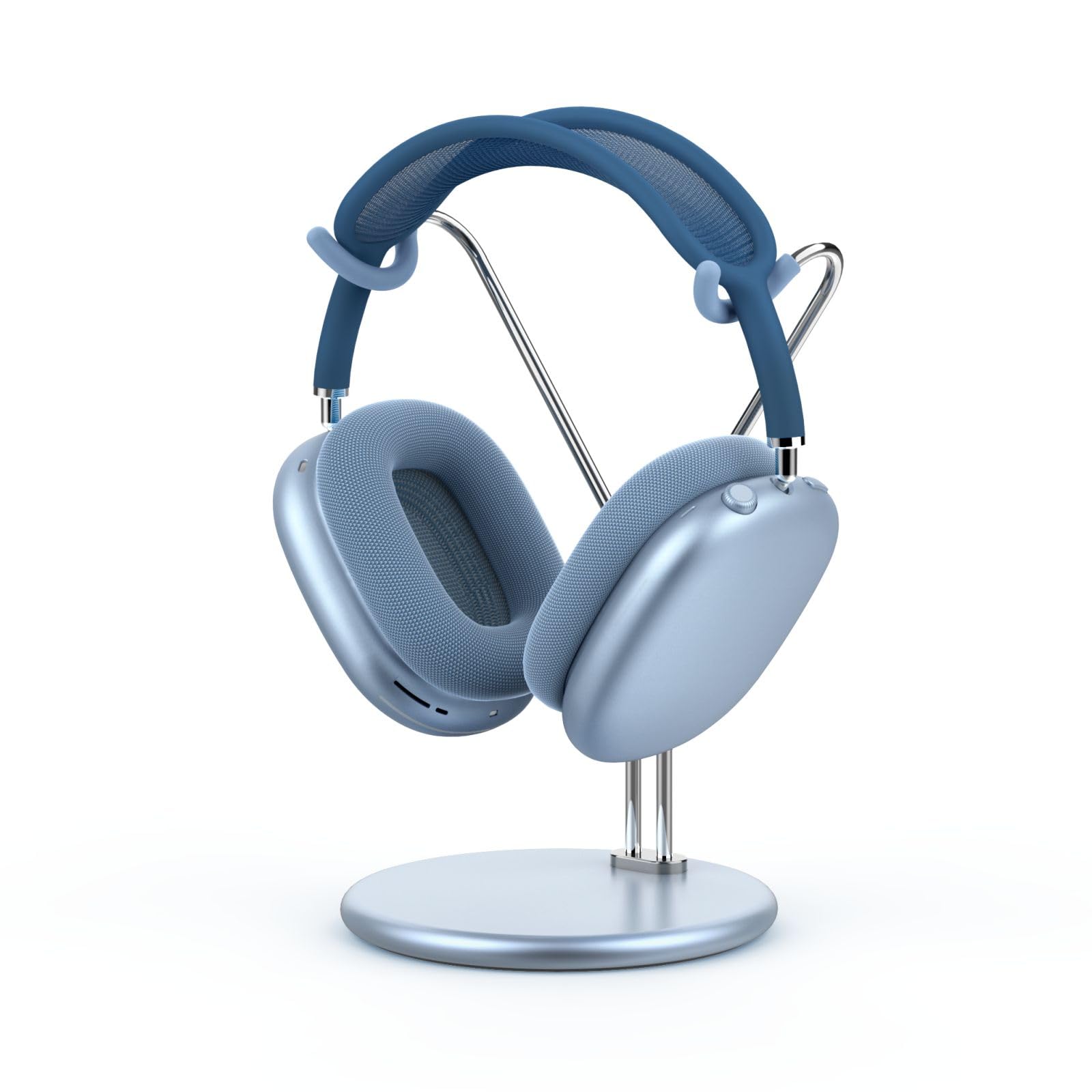 SODI Headphone Stand for AirPods Max - Desktop Headset Stand, Aluminum Anti-Slip Base Headphone Holder and Dock with Silicone Pad for Apple AirPods Max, Headphone Accessories for Desk, Blue