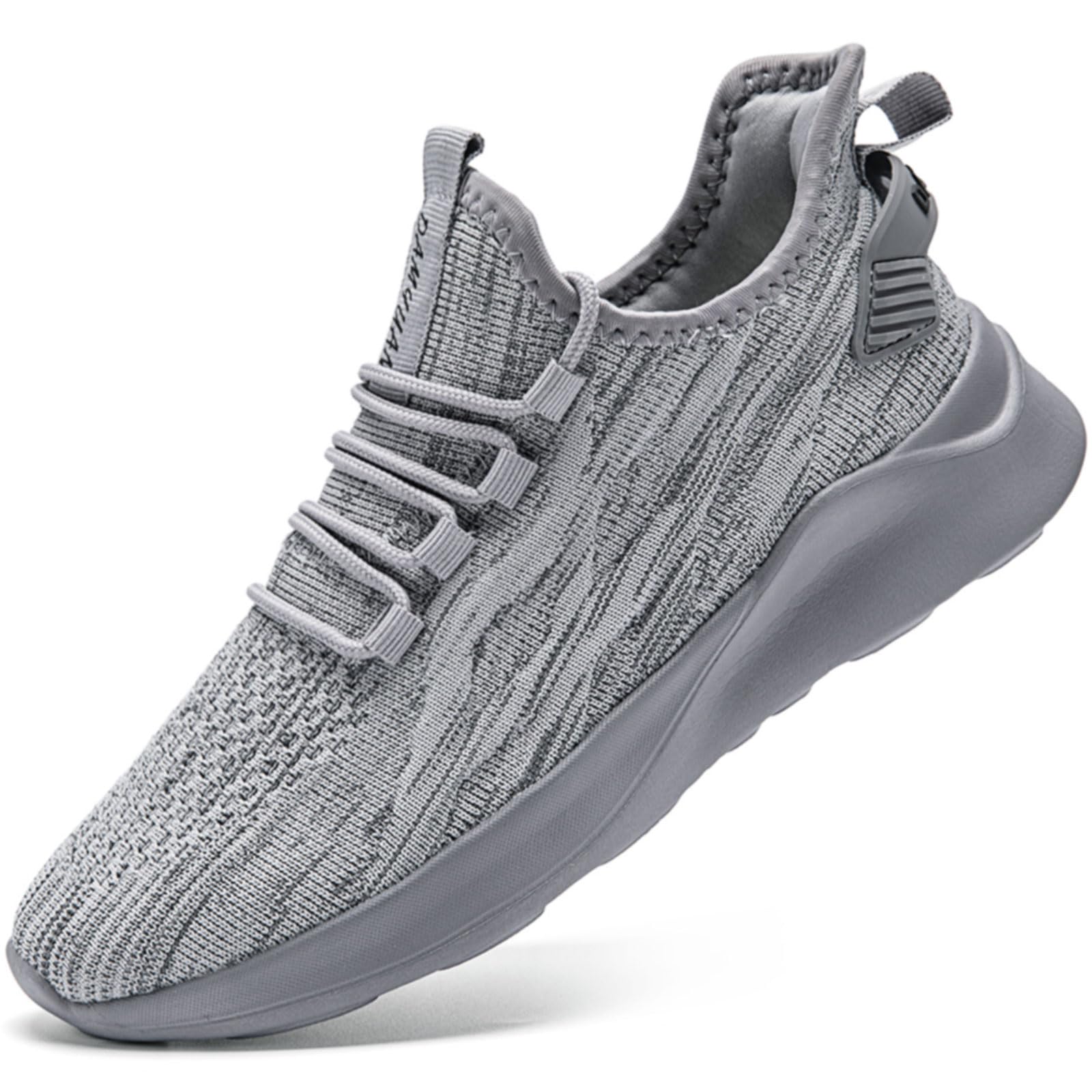 ZMBCYG Womens Running Shoes Tennis Shoes Lightweight Breathable Non Slip Walking Sneakers Grey Womens Size 8