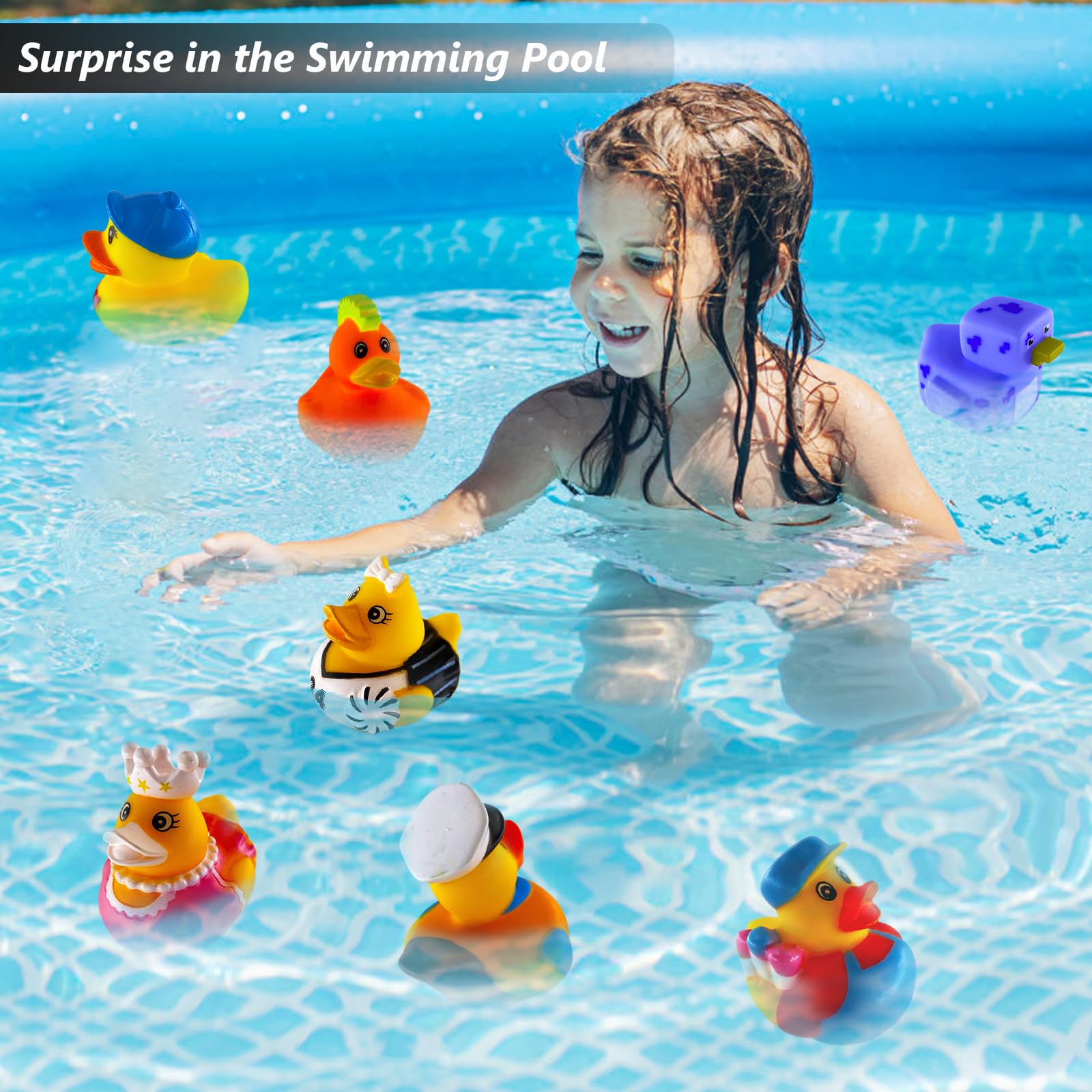 Rubber Duck for Jeep Bath Toy Assortment Bulk Floater Duck for Kids Baby Shower Accessories Party Favors, Birthdays, Bath Time, and More(23pack)