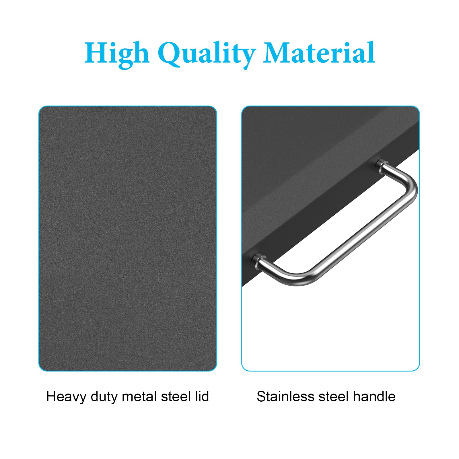 Outspark Hinged Lid for Blackstone 36 Inch Griddle Hard Cover Hood for Blackstone 1554 1818 1825 1836 1863 36'' Griddle with Grill Cover and Temperature Gauge Black