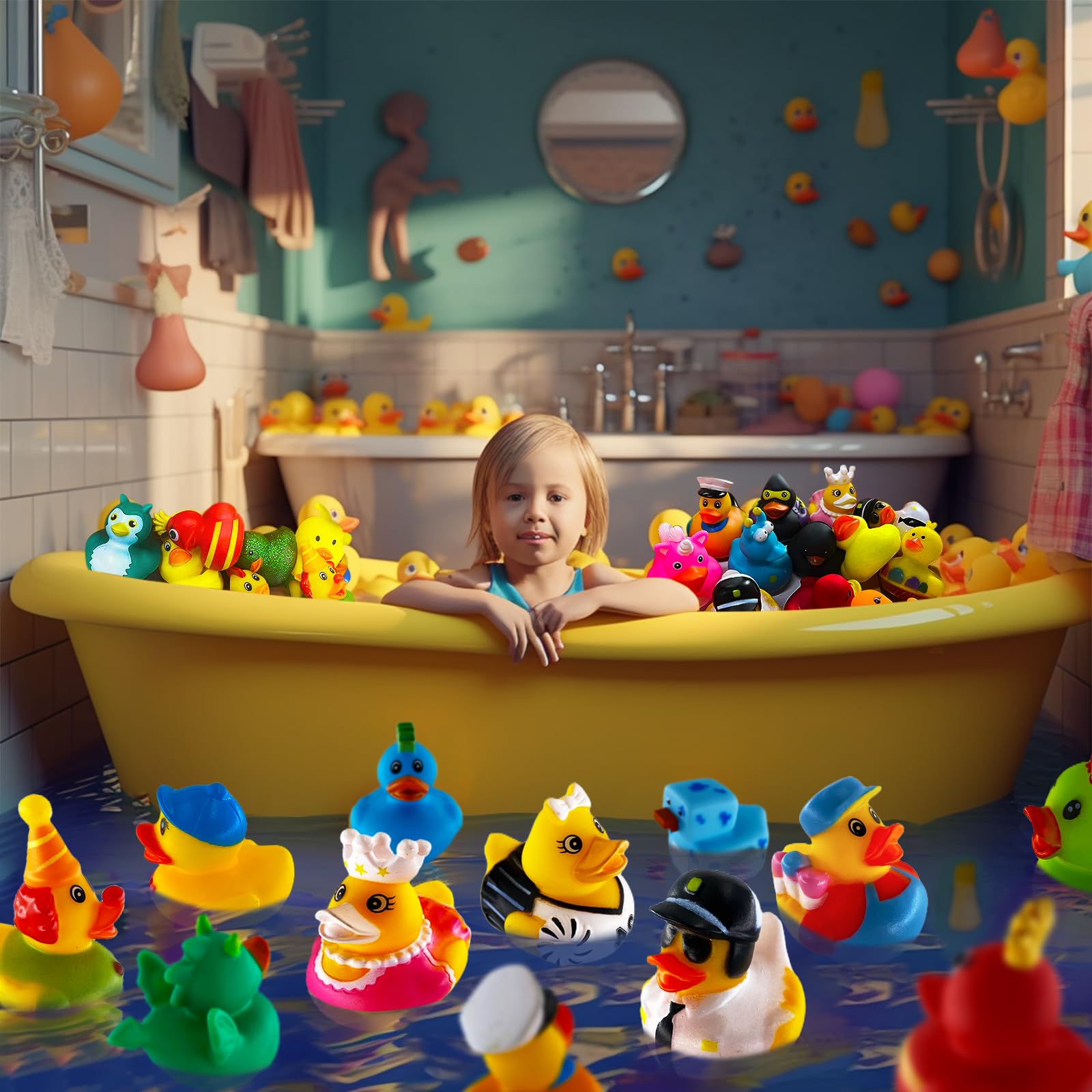 Rubber Duck for Jeep Bath Toy Assortment Bulk Floater Duck for Kids Baby Shower Accessories Party Favors, Birthdays, Bath Time, and More(23pack)