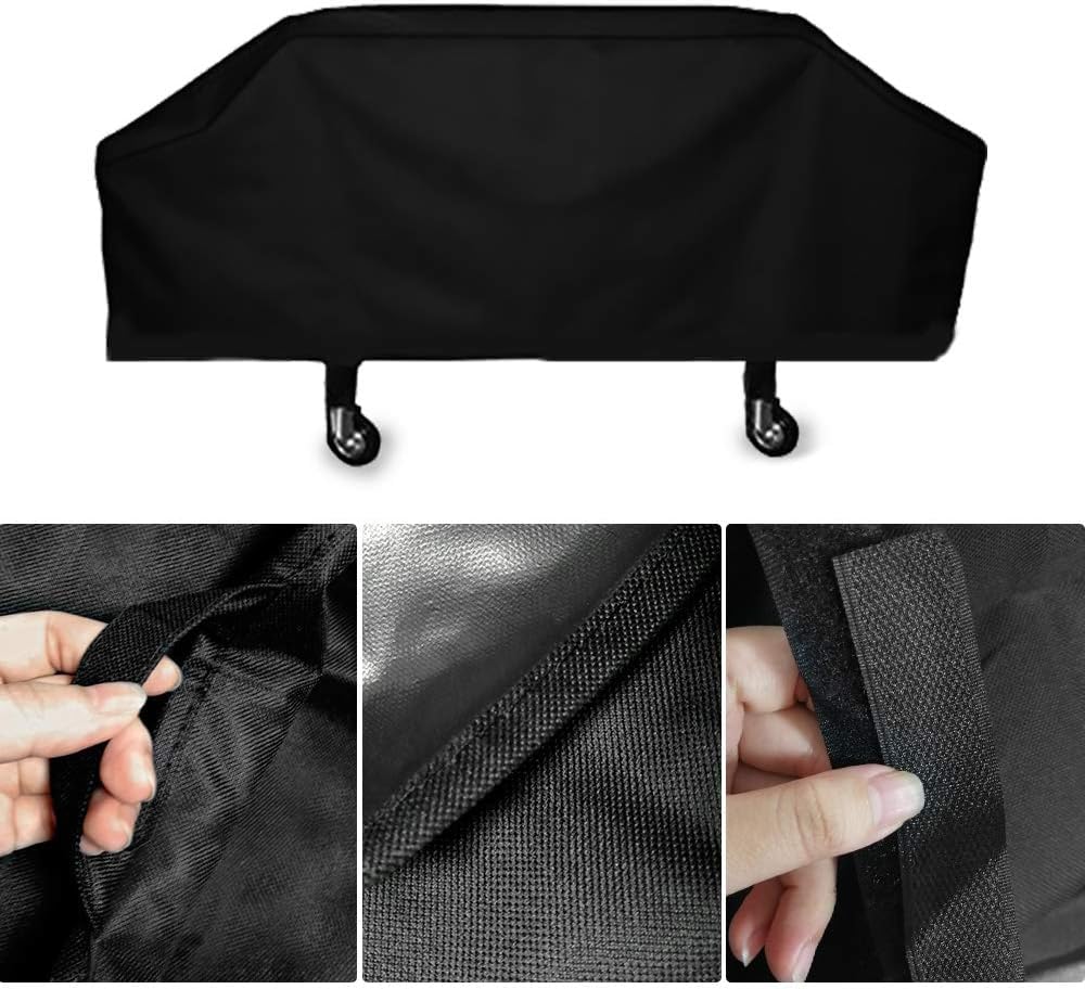 Outspark Hinged Lid for Blackstone 36 Inch Griddle Hard Cover Hood for Blackstone 1554 1818 1825 1836 1863 36'' Griddle with Grill Cover and Temperature Gauge Black