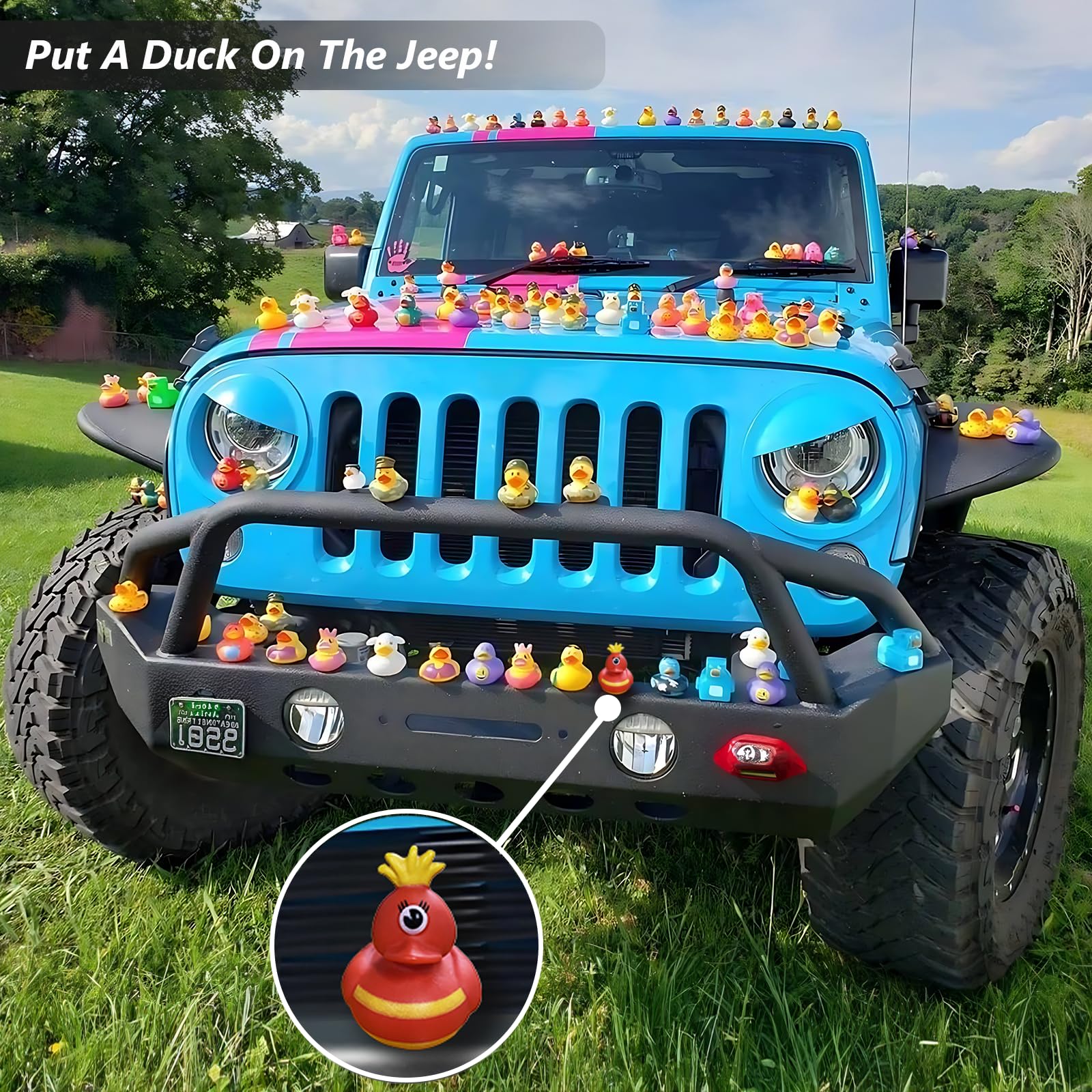 Rubber Duck for Jeep Bath Toy Assortment Bulk Floater Duck for Kids Baby Shower Accessories Party Favors, Birthdays, Bath Time, and More(23pack)