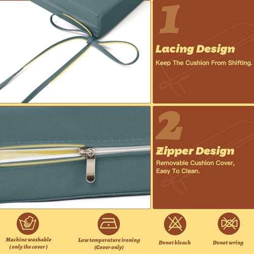 Bench Cushions.36x14 Inches Spill-Resistant Bench Cushion Is Suitable for Patio Benches, Patio Sofas, Garden Benches. Comes with 2 Tie Straps for Easy Removal for Cleaning. (36x14x2.5, Anthracite)