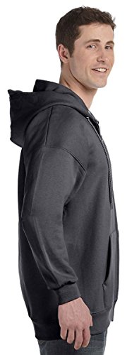 Hanes Ultimate Full-Zip Hoodie, Men's Hooded Fleece Sweatshirt with Zipper, Dark Chocolate