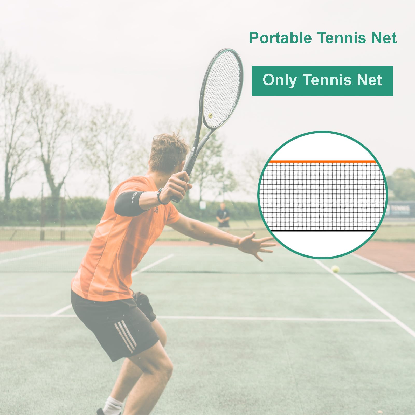 Ragyzity Badminton Pickleball Net, Polyester Badminton Net Replacement, Kids Adult Volleyball Training Net for Tennis, Volleyball, Only Tennis Net,No Include Pole (3.1m)