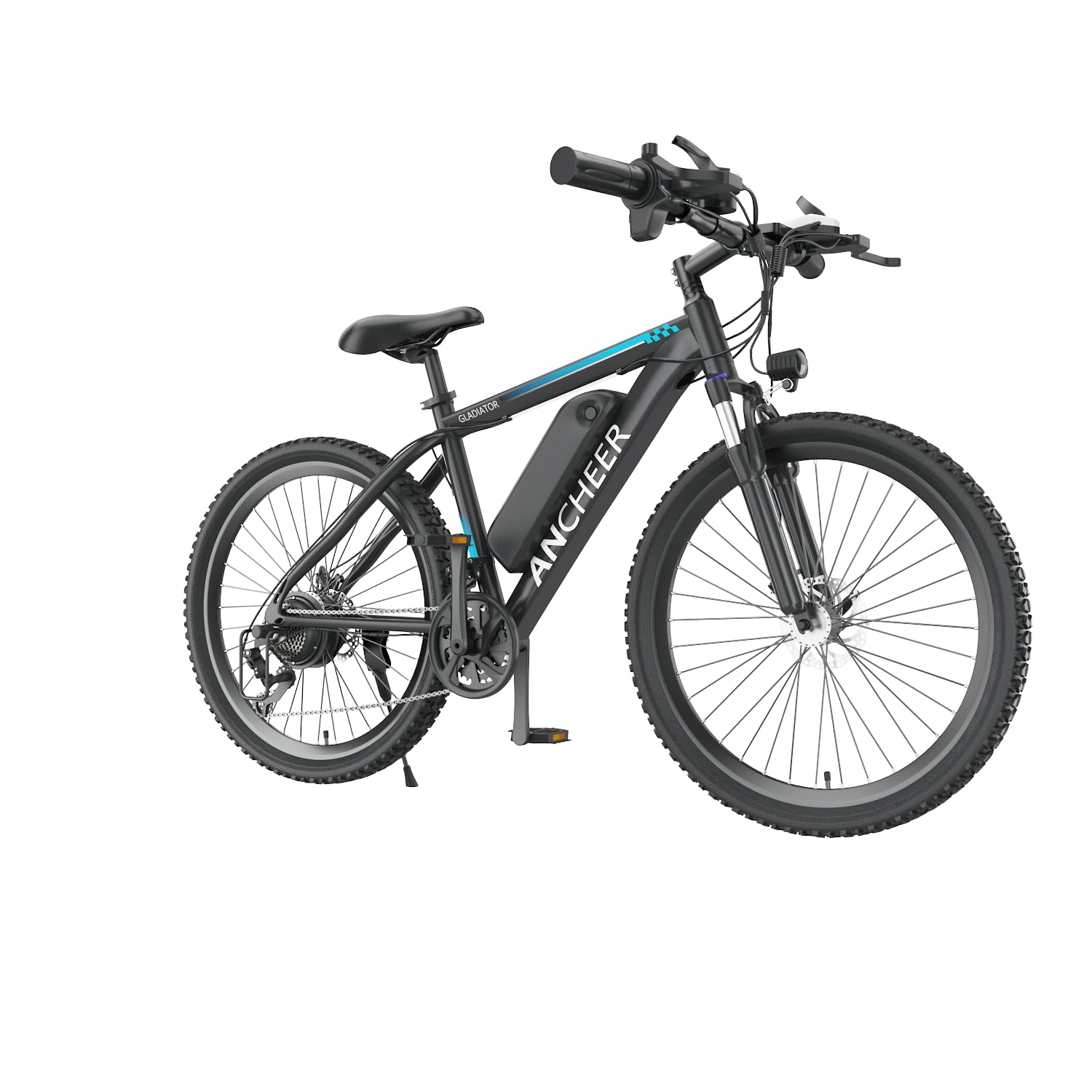 ANCHEER Electric Bike for Adults, 500W EBike, 500WH E Bike, 3.5H Fast Charge, 21-Speed Gears Bikes, 26 * 2.1'' Mountain Digital Display, Cruise Control, Ebikes, Blue
