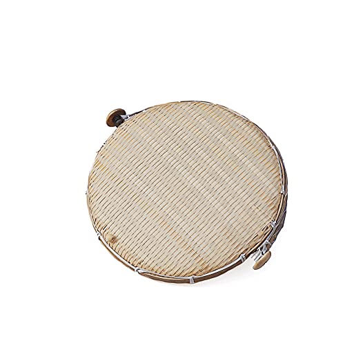 Serving Baskets Covered Round Bamboo Serving Food Tent Basket Bread Storage Container with Mesh Food Nets Fruit Cover