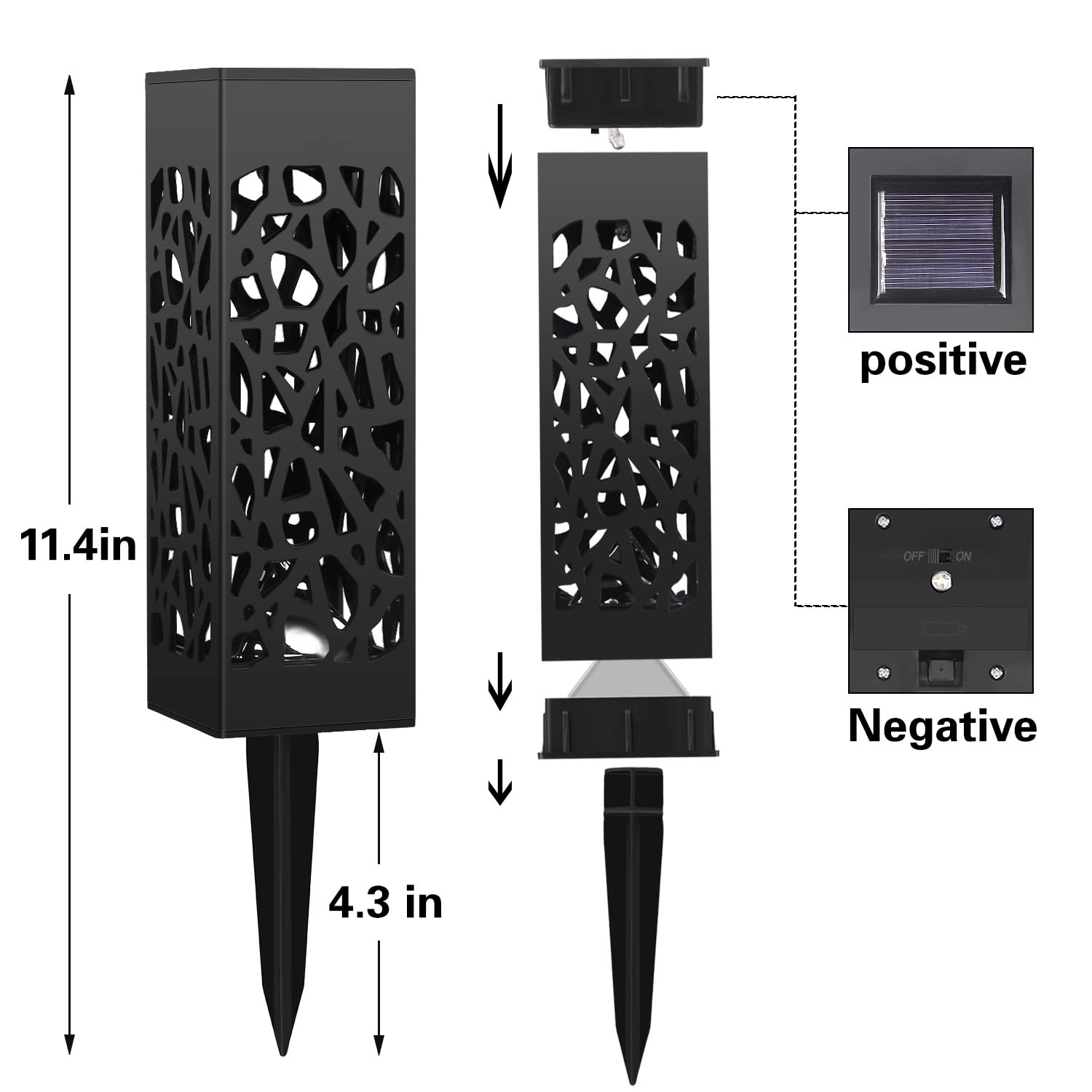 FIESTREL 10Pcs Solar Lights Solar Path Lights Outdoor Waterproof LED Garden Lights ,Decorative Landscape Lighting Automatic Led for Patio, Yard and Garden