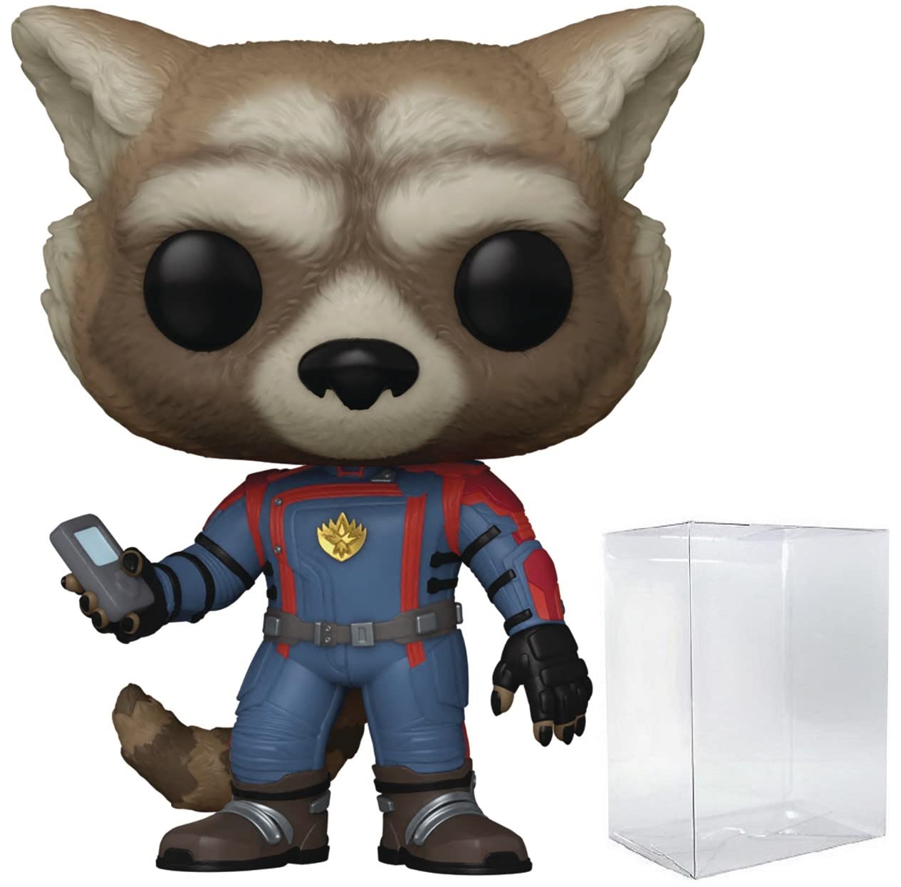 POP Marvel: Guardians of The Galaxy Volume 3 - Rocket Raccoon Funko Vinyl Figure (Bundled with Compatible Box Protector Case), Multicolored, 3.75 inches