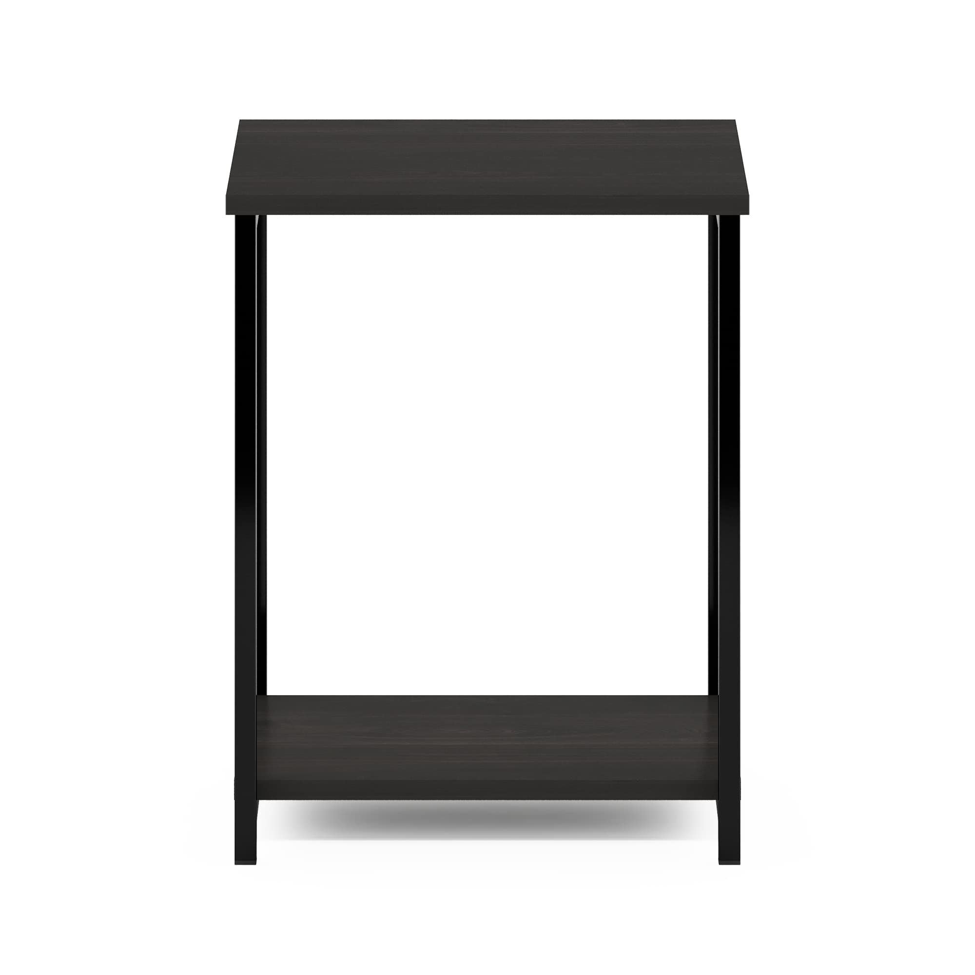 Furinno Simplistic Metal Frame End Table, 1-Pack, Espresso
