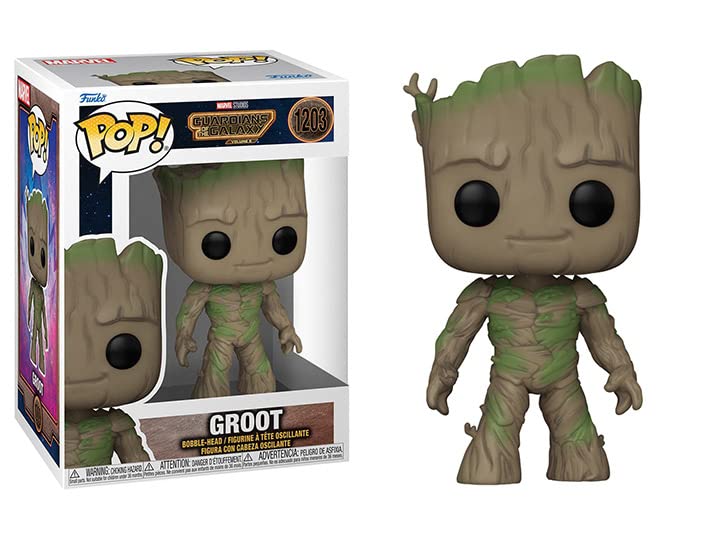 POP Marvel: Guardians of The Galaxy Volume 3 - Groot Funko Vinyl Figure (Bundled with Compatible Box Protector Case), Multicolored, 3.75 inches