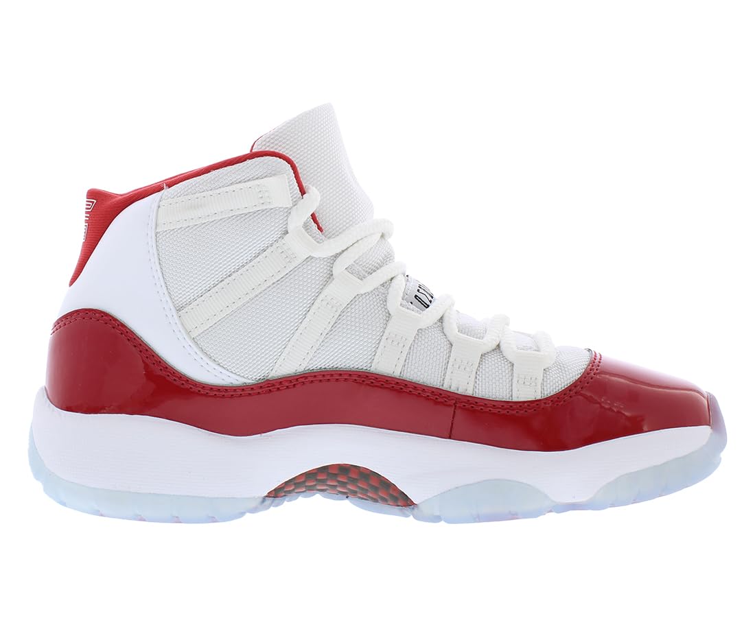 Jordan 11 Retro Big Kids Shoes Size- 3.5 White/Varsity Red-Black