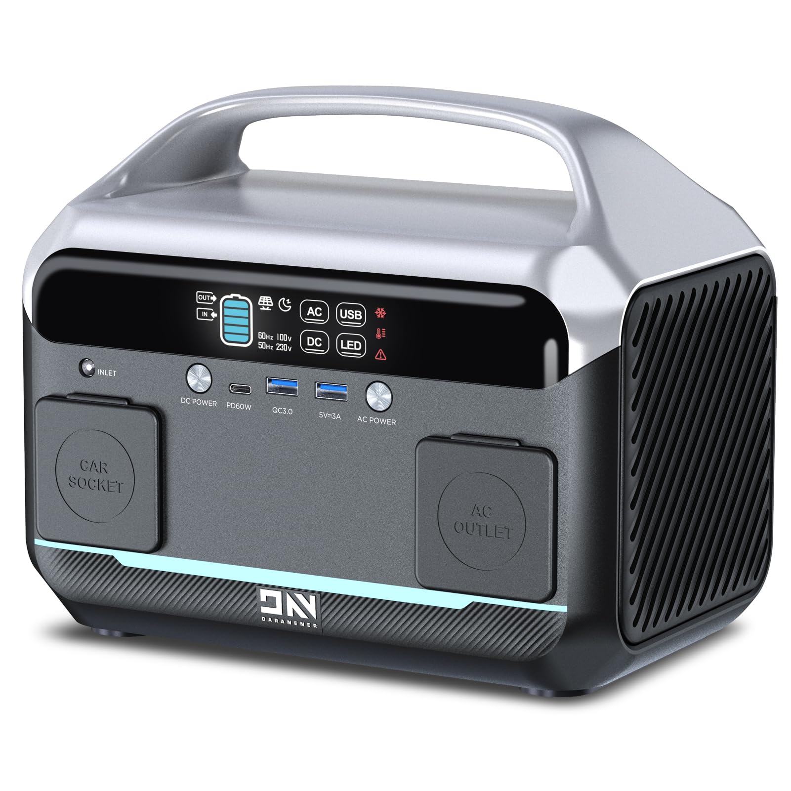 Portable Power Station 300W.268.8Wh (600W Surge) LiFePo4 Solar Generator with USB-C PD60W, 110V Pure Sine Wave AC Outlet Outdoor Quiet Generators for CPAP Home Use Camping Outage