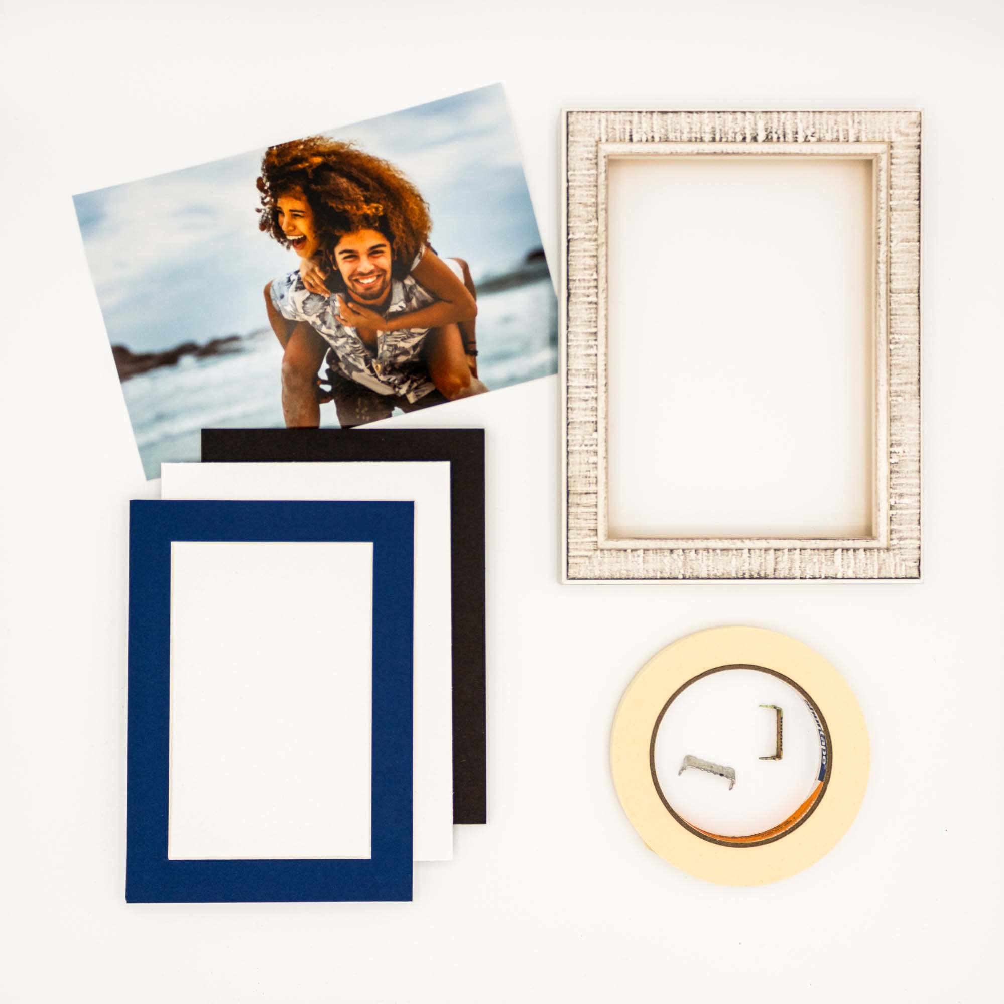 8x10 Bottle Blue Mat for 5x7 Photo - Precut Bottle Blue Picture Matboard for Frames Measuring 8 x 10 Inches - Bevel Cut to Display Art Measuring 5 x 7 Inches - Acid Free ONE MAT with Backing Board &
