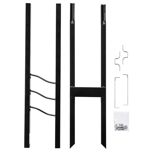 Architectural Mailboxes Montroso Galvanized Steel Mailbox Post, Compatibility Code A, MON00BPEC, Black