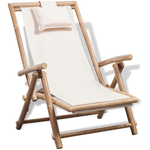 Youuihom Outdoor Deck Chair Outdoor Conversation Set Lawn Furniture Patio Garden Chairs Suitable for Patio, Lawn, Porch, Garden, Backyard, Poolside 24.4" x 33.9" x 35.8" Bamboo