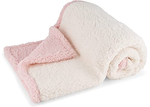 Graco Ultra-Soft and Luxurious Baby Blanket | 30x40 inch | Double Sided Sherpa with Sherpa Backing
