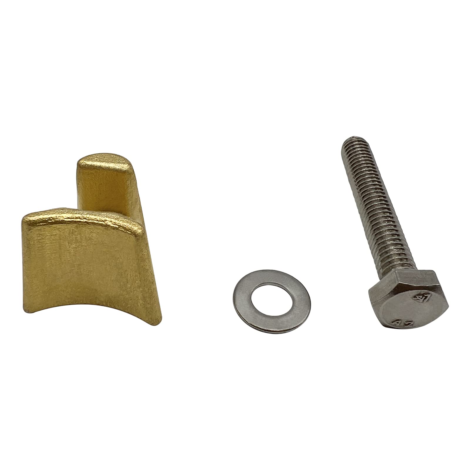 Poolzilla 2 Pack Bronze Wedge Assembly for 4" Rail Anchors - (1) Wedge, (1) Bolt & (1) Washer, for Pool Ladders