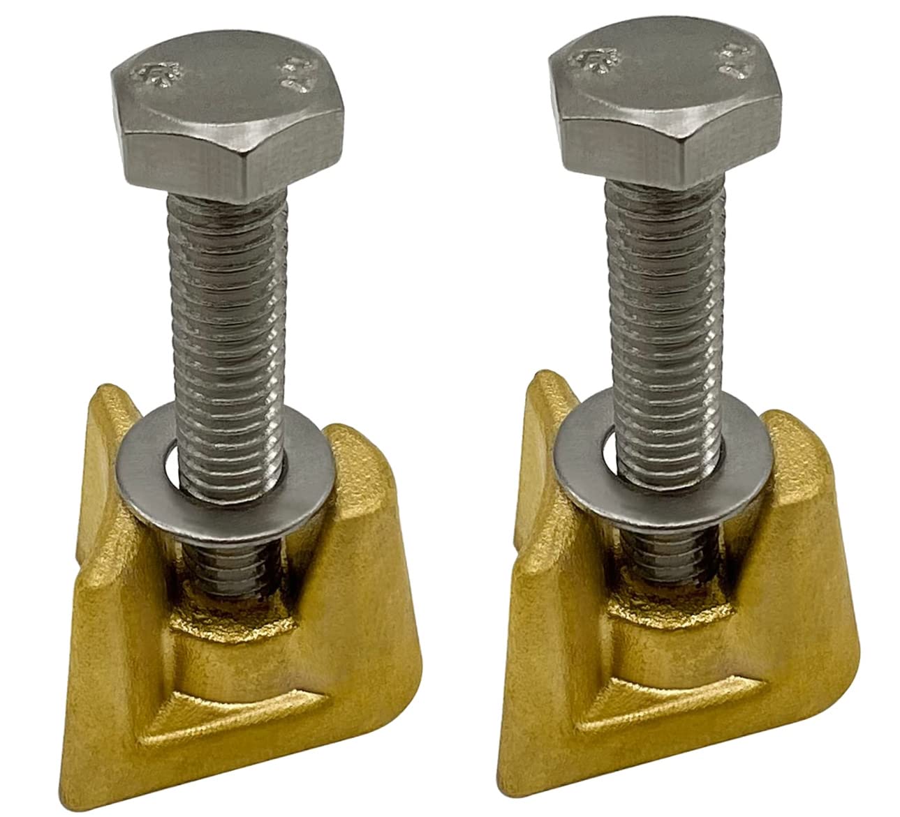 Poolzilla 2 Pack Bronze Wedge Assembly for 4" Rail Anchors - (1) Wedge, (1) Bolt & (1) Washer, for Pool Ladders