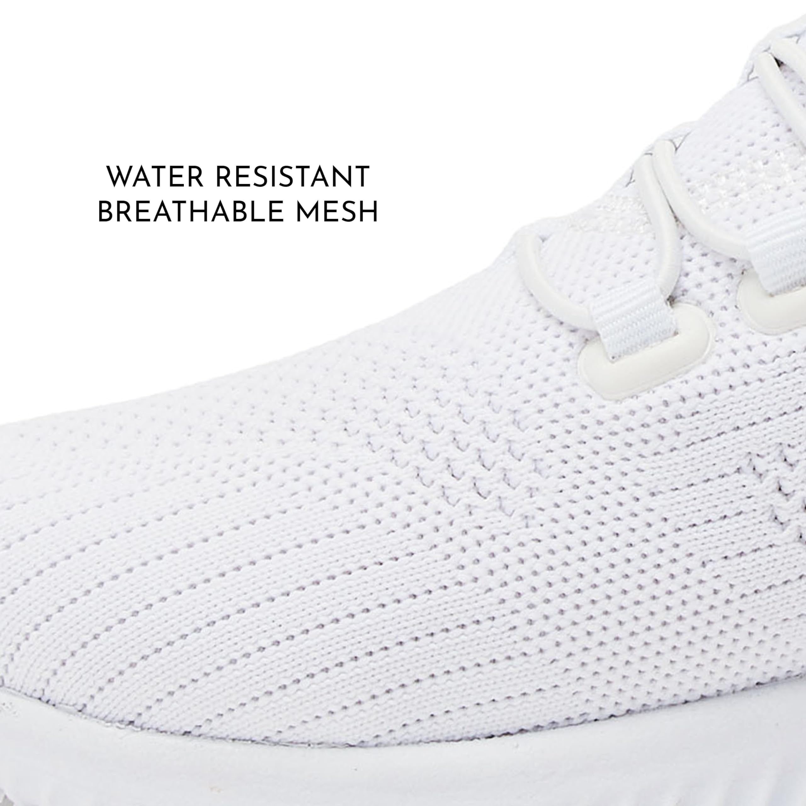 Avia Anchor Mesh Slip On Black Non Slip Shoes for Women, Comfortable Water Resistant Womens Food Service Slip On Sneakers - White, 6.5 Medium