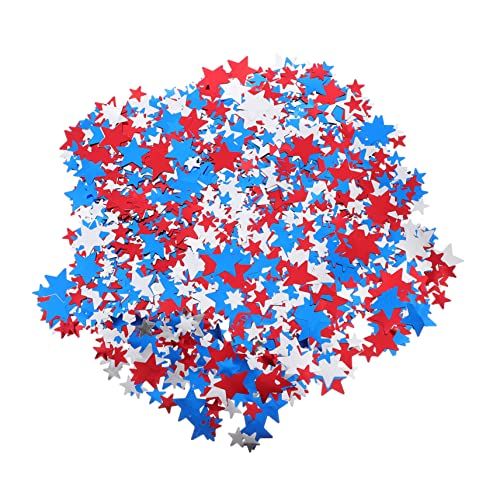 Amosfun Star Balloon Fillers 1 Pentagram Confetti Baseball Decorations Independence Day Party Decor Scatter Star Shape The Pet Patriotic Table Scatter