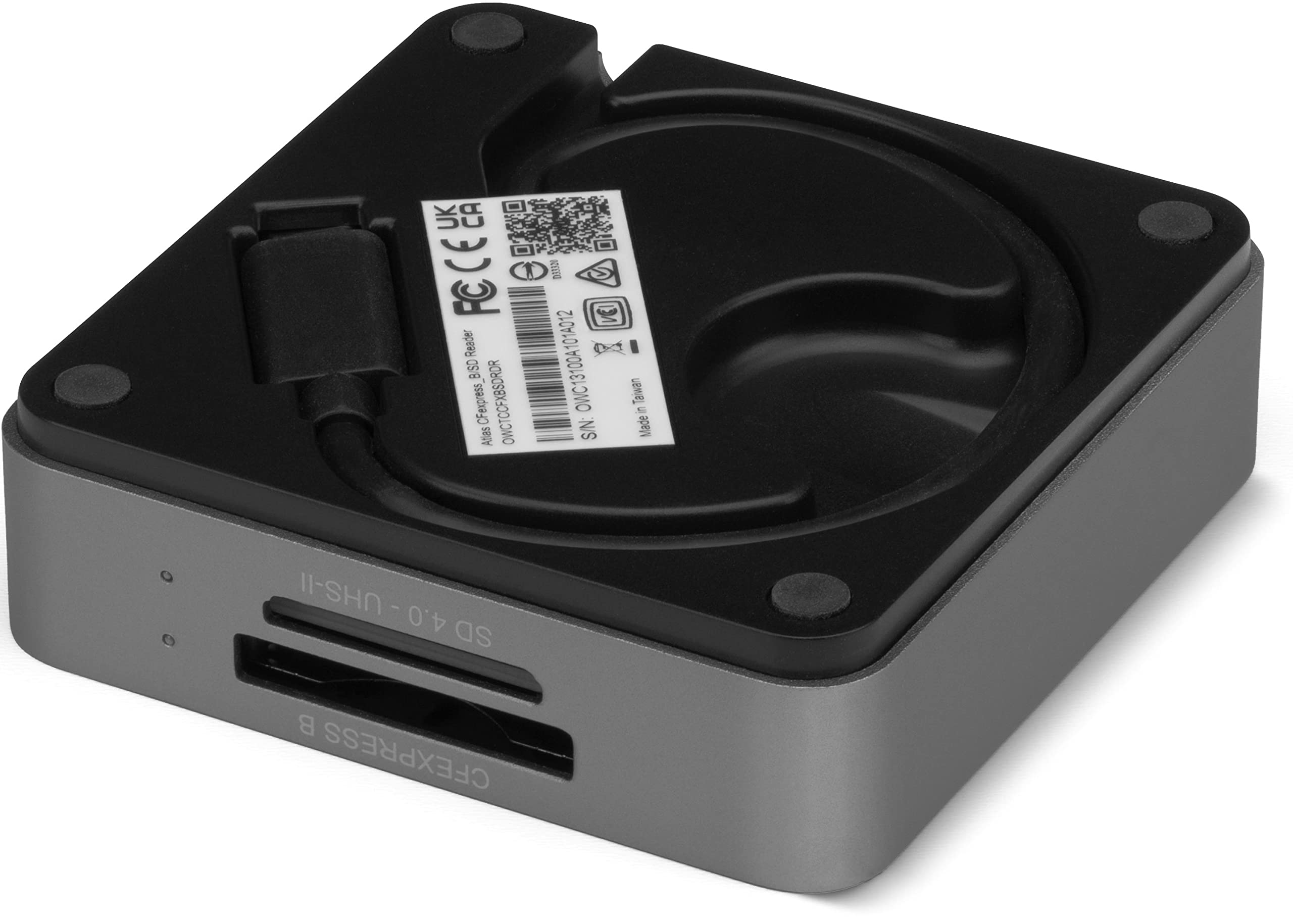 OWC Atlas Dual CFexpress Type B & SDXC UHS-II Card Reader - Bus Powered by USB-C - Compatible with Mac/Windows/iPad/Chrome OS