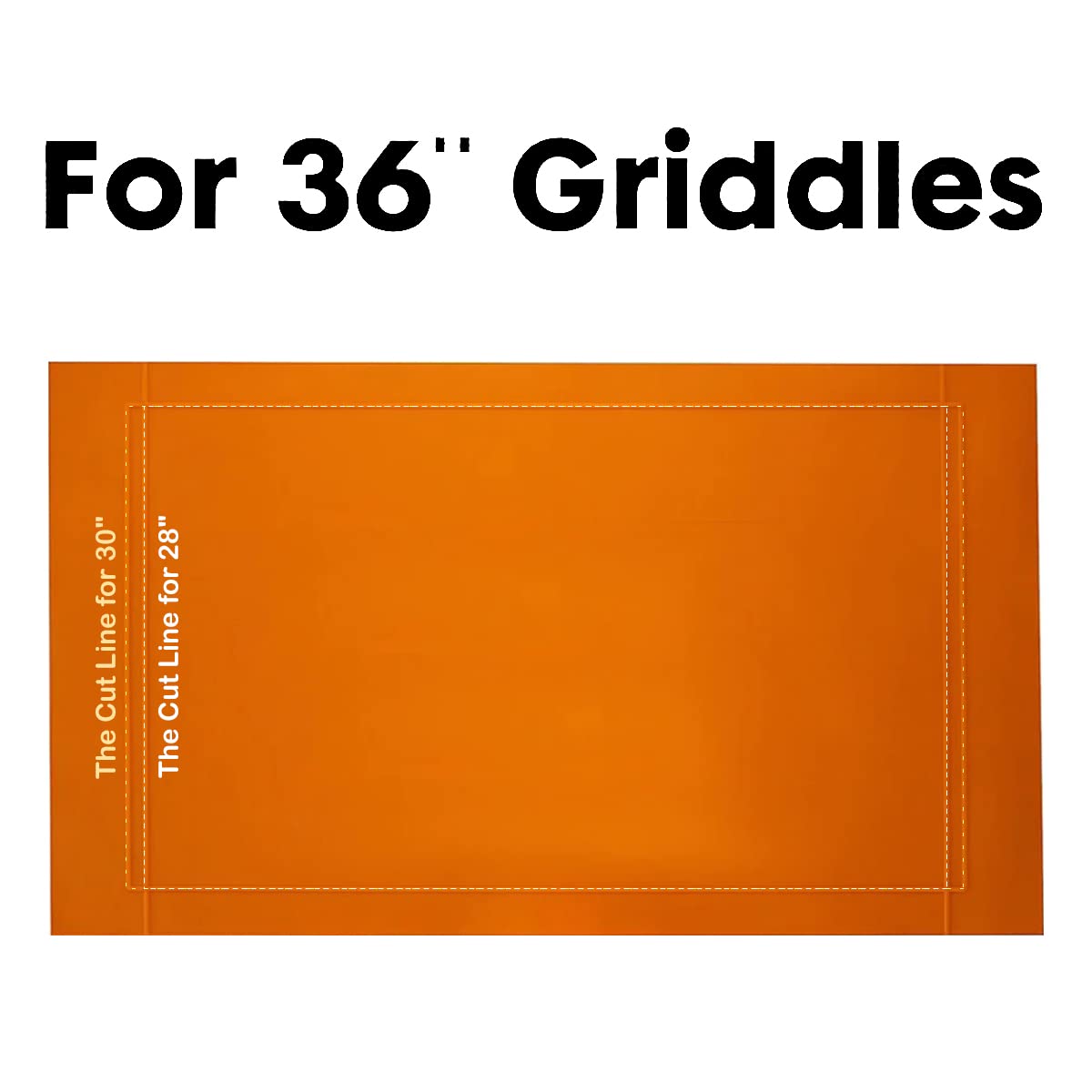 bigstone 36" Griddle Mat Silicone for Blackstone, Heavy Duty Food Grade Silicone Grill Cover for Blackstone, Resizable and Customizable, Compatible with Blackstone 36", 28",22" Models