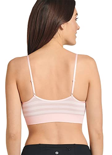 Jockey Women's Bra Matte & Shine Seamfree Bralette, Shell Pink, S
