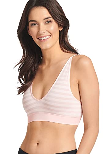 Jockey Women's Bra Matte & Shine Seamfree Bralette, Shell Pink, S
