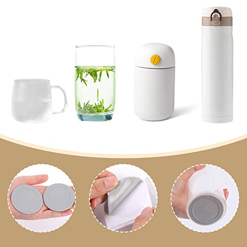 20 Pack Gray Rubber Bottoms for Sublimation Tumblers, Protective Non Slip Silicone Bumpers for Skinny Water Bottles 12oz/15oz/20oz/30oz