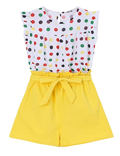 LIONJIE Kids Girls Summer 2 Piece Outfits Clothes T-Shirt Tops and Shorts Pants Sets
