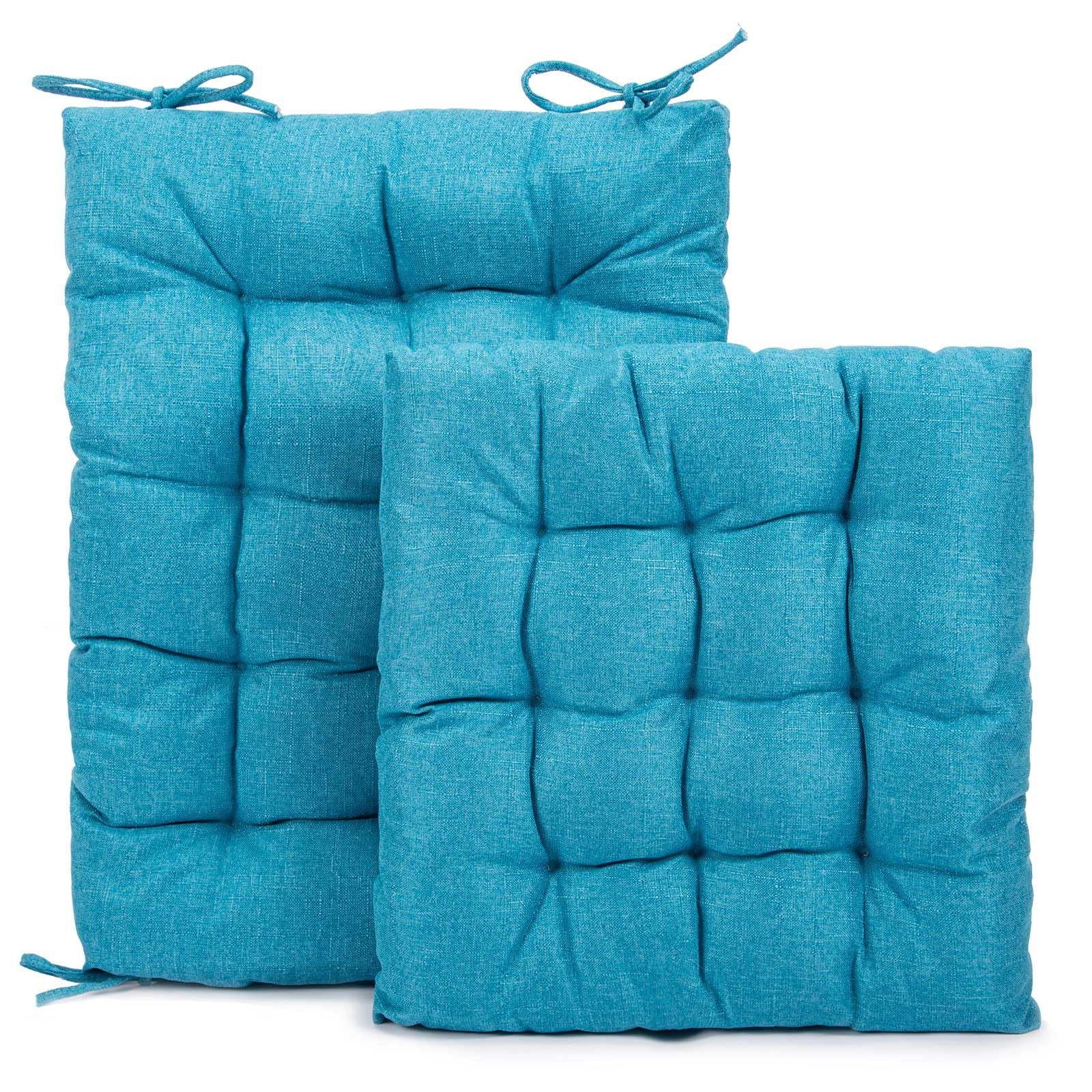 Rocking Chair Cushion Comfortable Tufted Seating Pads Non-Skid Backed Set of Cushion Back and Seat Bottom for Porch Rocker Outdoor Indoor Office Dining Chairs (24"x17" Back, 17"x17" seat, SkyBlue)