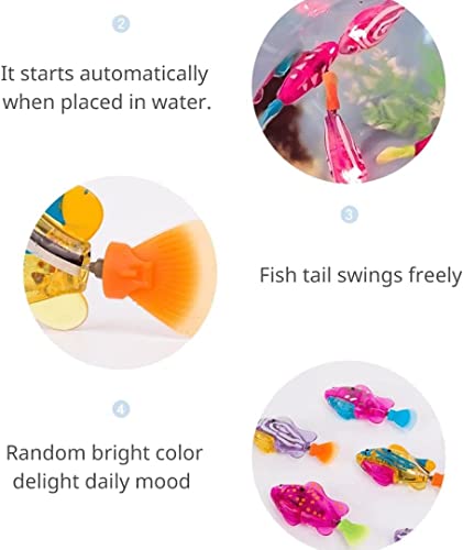 Robo Fish for Cats, Robot Fish Cat Toy, Interactive Robot Swimming Fish Toys for Cat, Activated Swimming in Water with Led Light Plastic Fish Toy Gift, Stimulate Your Cat's Hunter Instincts (3Pcs)