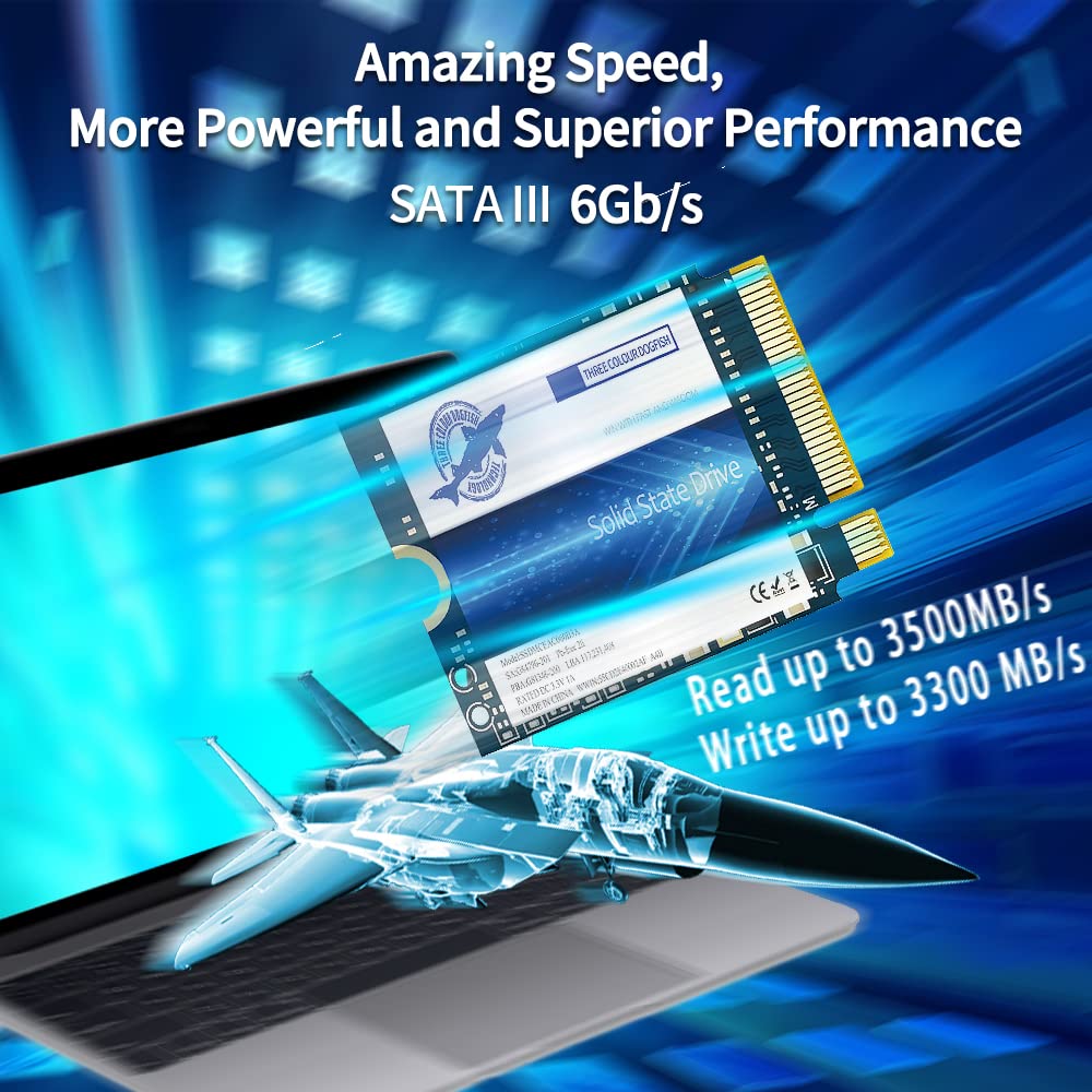 Dogfish SSD M.2 2230 NVMe PCIe 4.0 1TB 3D TLC NAND Gaming Unit?a stato solido interna per Steam Deck PS5 Surface Pro Laptop Desktop (M.2 2230 NVMe 4.0, 1TB)