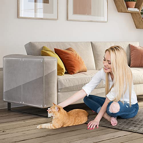 Uross Cat Scratch Furniture Protector - 12 Pack Couch Corner Sofa Protector for Cats, Anti Scratch Cat Furniture Protector, 8PCS 17" x 12" + 4 PCS 17" x 6" Cat Scratch Guards Deterrent for Furniture