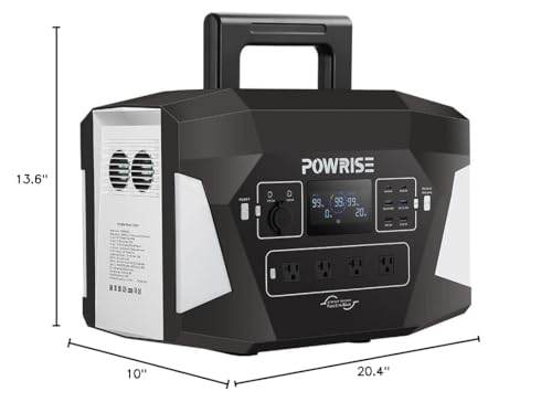 POWRISE 2200W Portable Power Station(4000W Peak),1.5H Super Fast Charging,UPS Function,1843Wh LiFePO4 Battery Backup w/ 13 Outlets (AC DC USB),Solar Generator for Outdoor Camping,RV,Home Use,Emergency