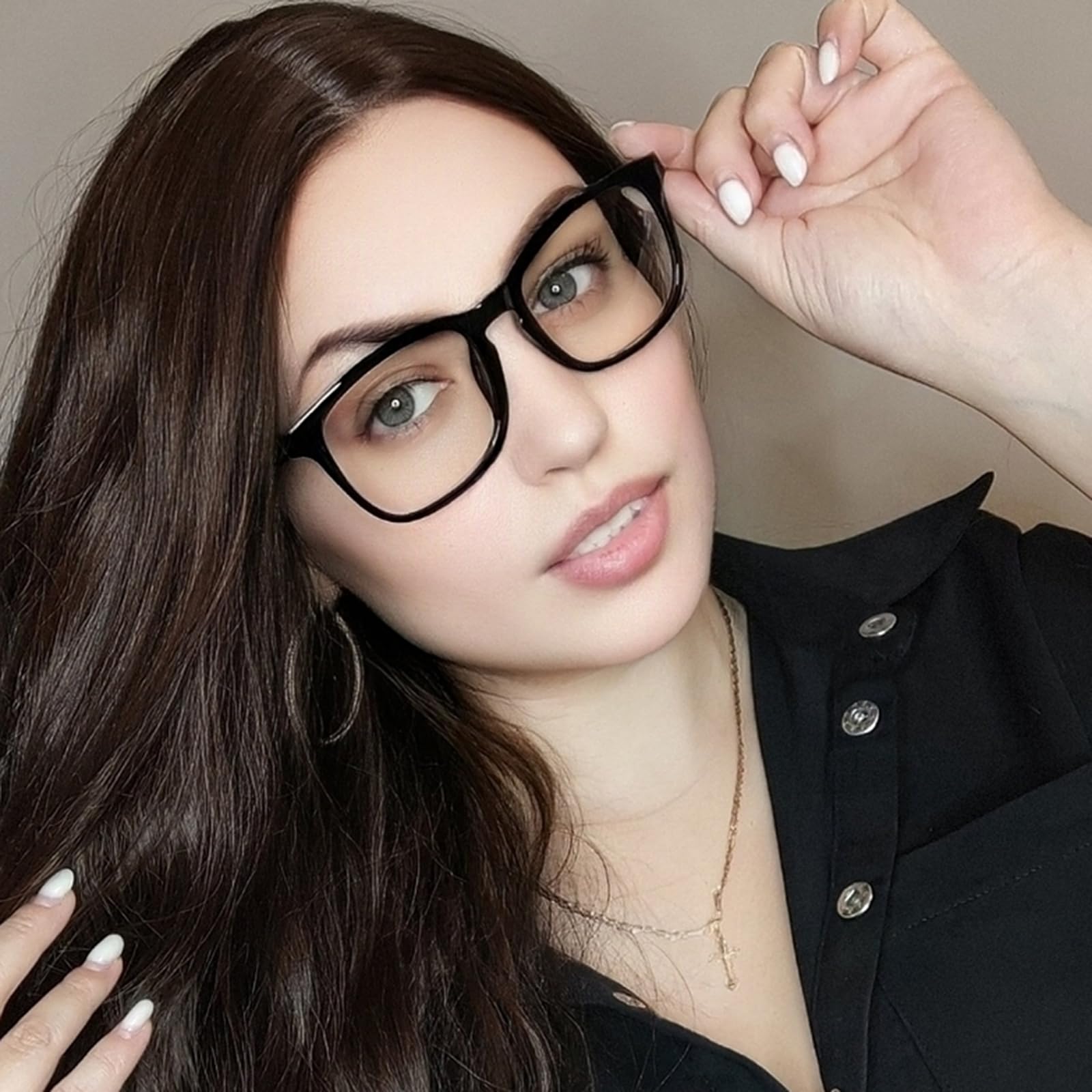 GZWSX Blue Light Blocking Glasses, Computer Reading/Gaming/TV/Phones Glasses for Women Men,Blcak Walnut Wood Glasses