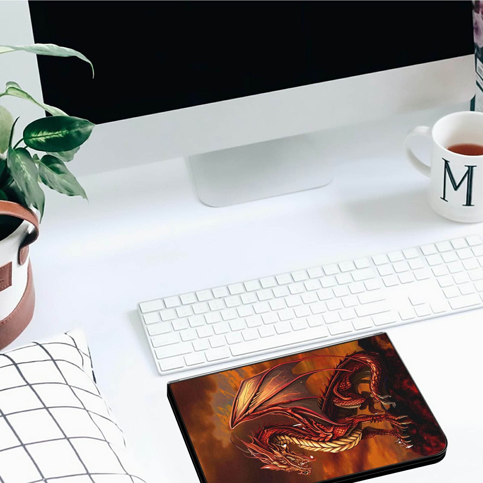 for Microsoft Surface Duo 2 Case for Women Men,AIRWEE Ultra Slim Hard PC Shookproof Fold Case Protective Cover for Microsoft Surface Duo 2 2nd 2021,Dragon Cool